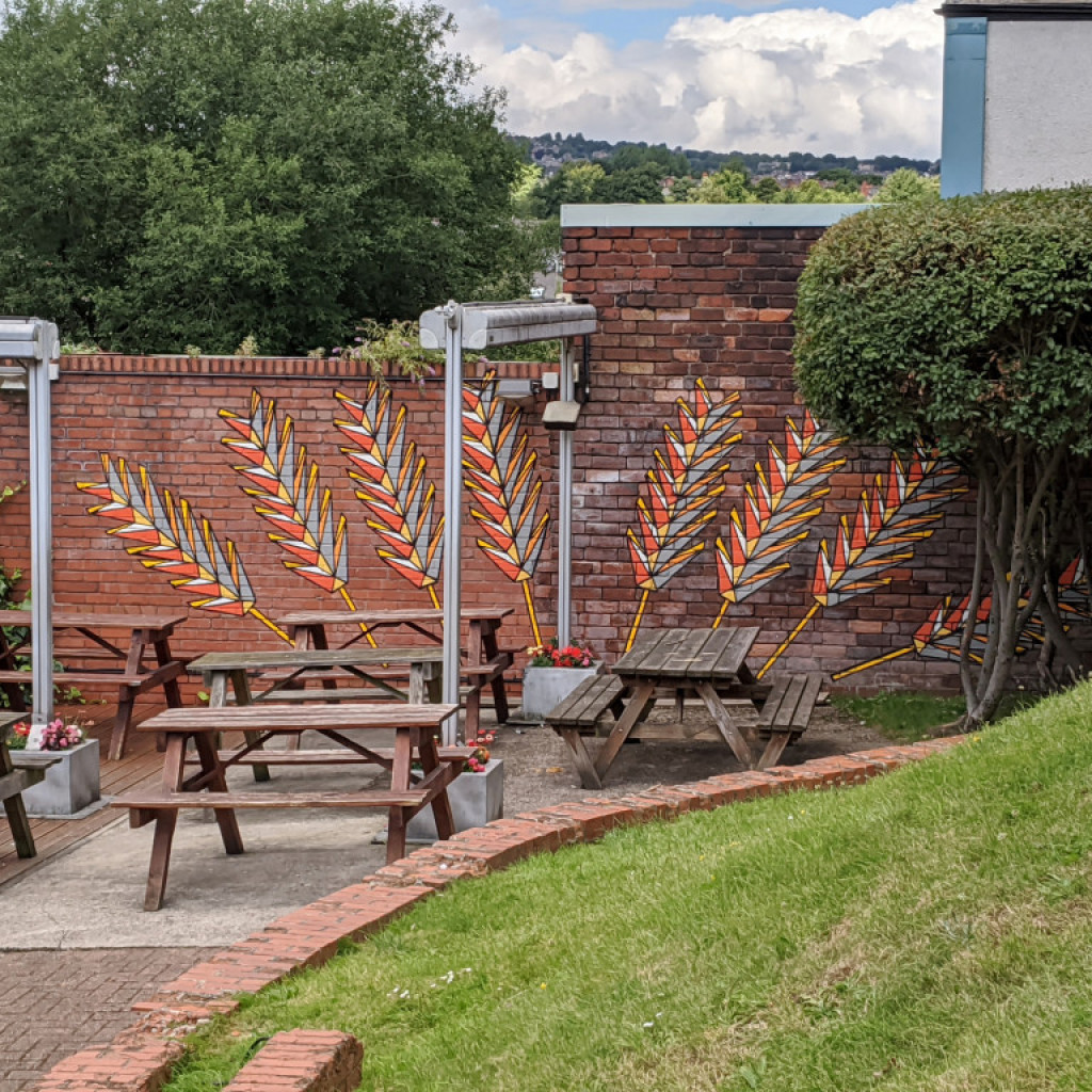 Zoe Genders' Sheaf View mural | Street Art Sheffield